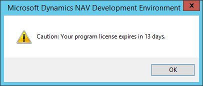 Microsoft Dynamics NAV (2015) Development Environment expiration's ...