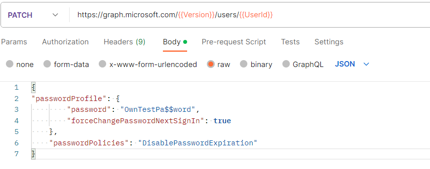 Azure B2C - Password Expired after sequence of POST & PATCH API calls - Microsoft Q&A