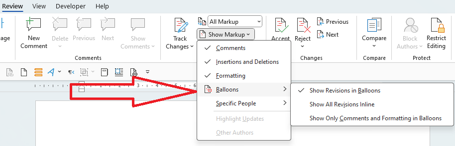 Word; Review; Show Formatting - Microsoft Q&A
