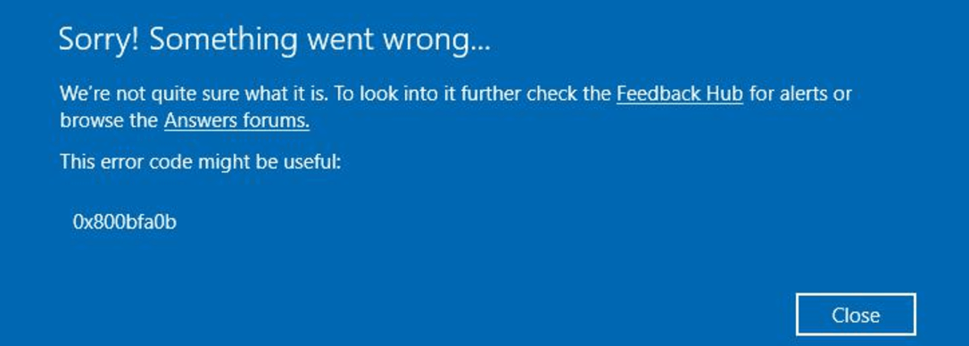 tried to install windows insider program and got a error. How can i get ...