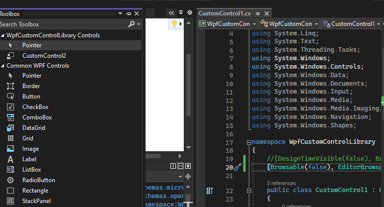 Control are visible in VisualStudio 2022 ToolBox even after DesignTimeVisible attribute as false ...