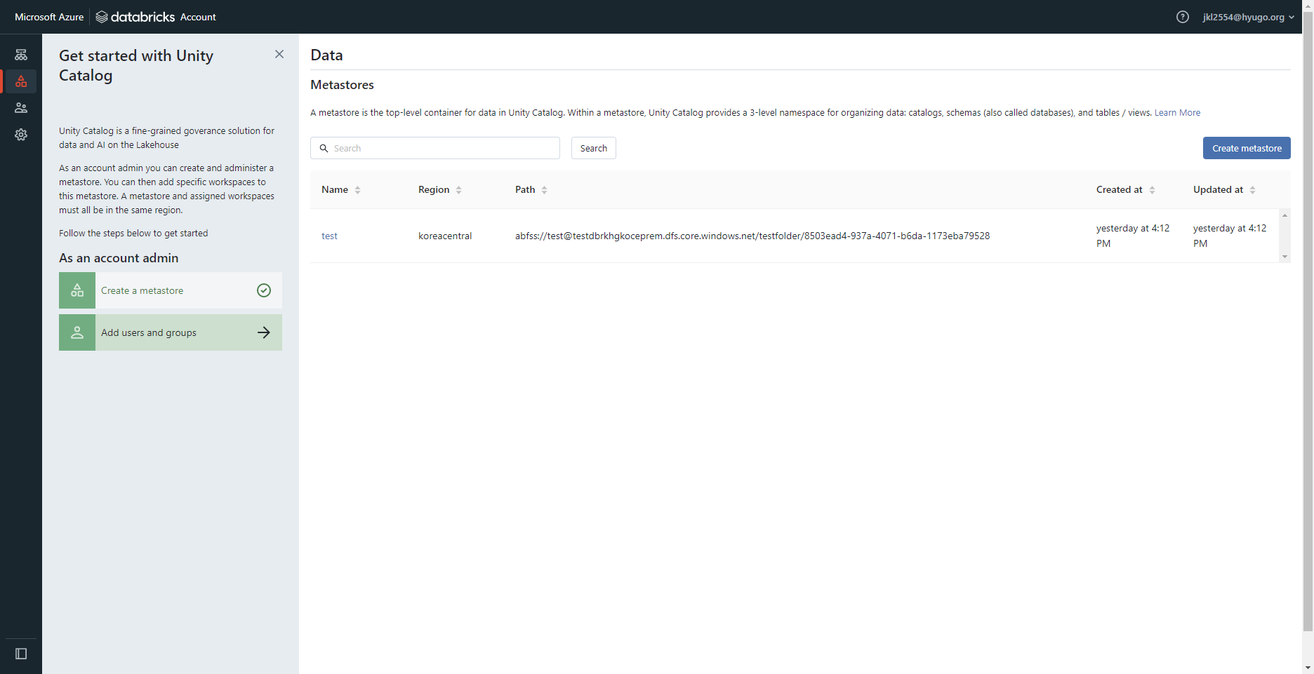Azure Databricks Cannot Create Table In Metastore Microsoft Qanda