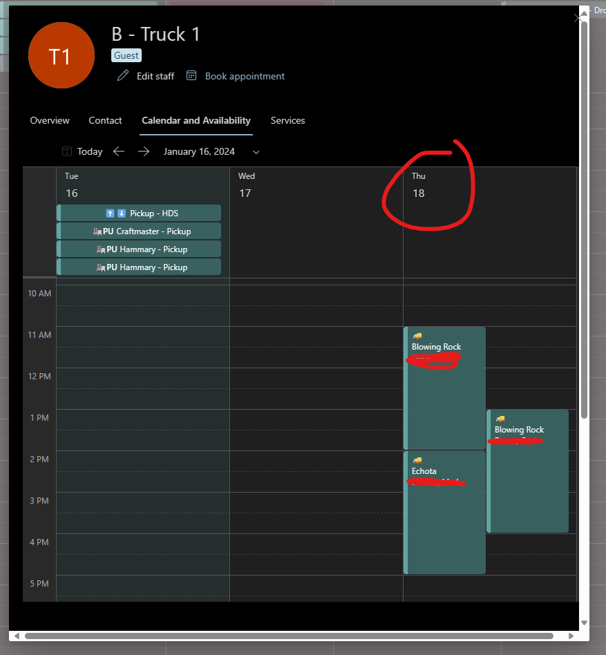Why do scheduled appointments in Bookings not show in the Bookings App ...