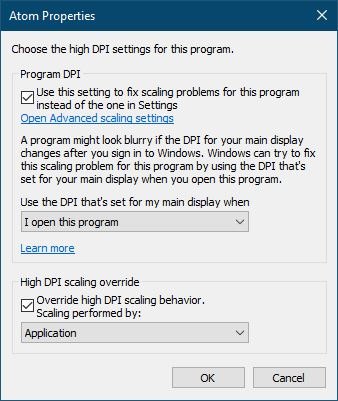 Understanding Priority of High DPI Settings Dialog - Microsoft Q&A