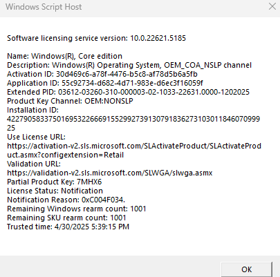 windows 11 key suddenly invalid - Microsoft Q&A