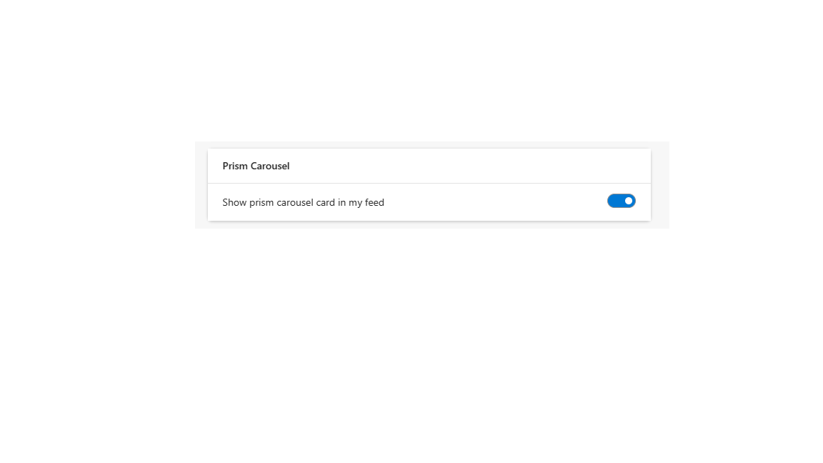 What is Prism Carousel? - Microsoft Q&A