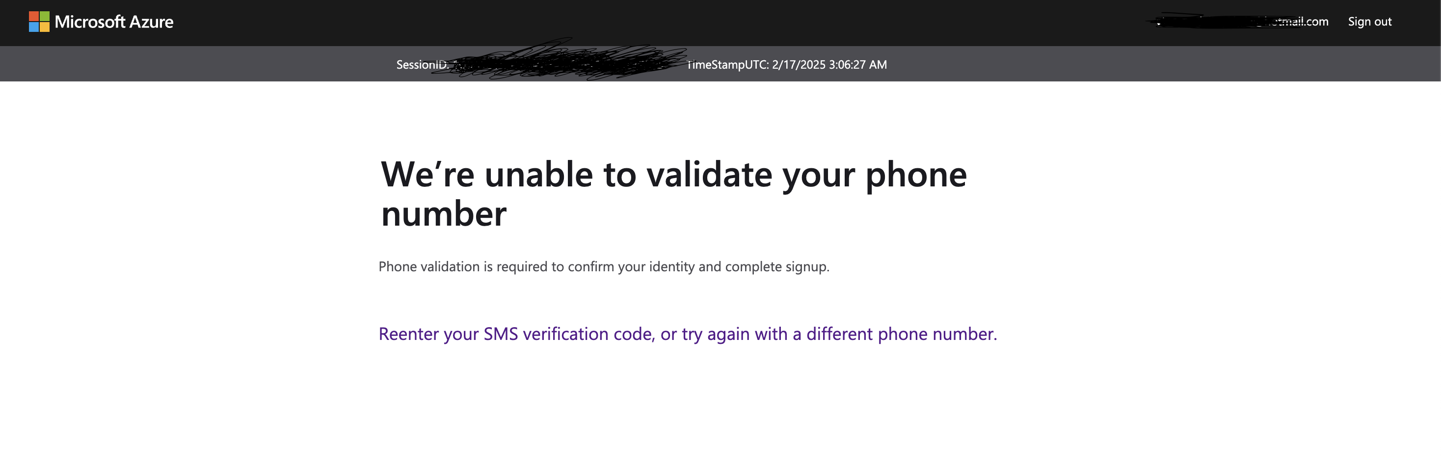 I have created an azure account and trying to activate the azure free plan, but identity ...