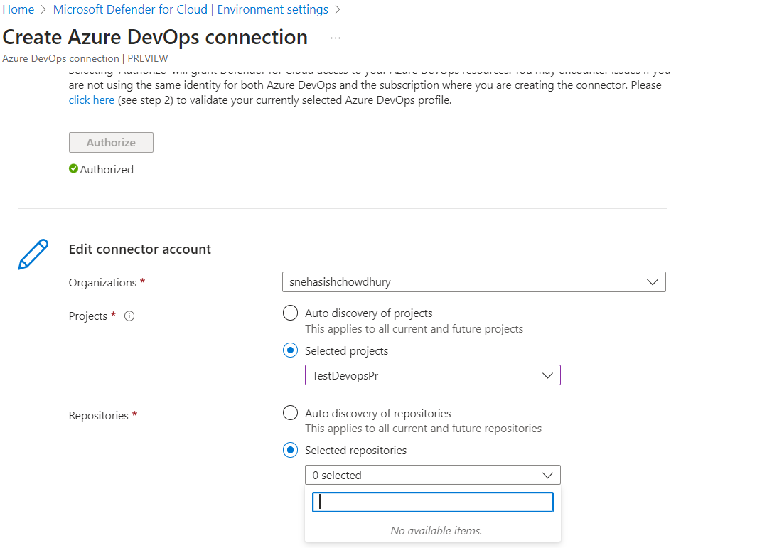 Scan Report Issues Of Devops Vsts Is Missing In Defender For Cloud Microsoft Qanda