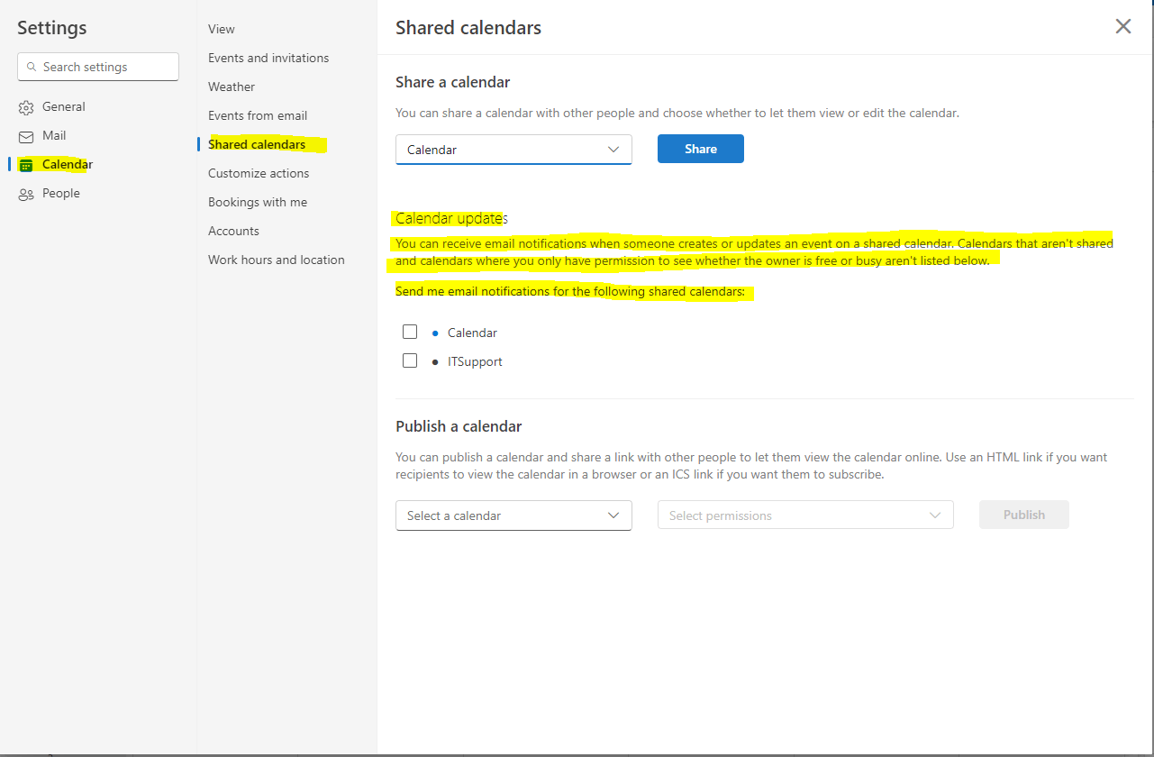 My colleague gets an email notification from Microsoft Outlook Calendar ...