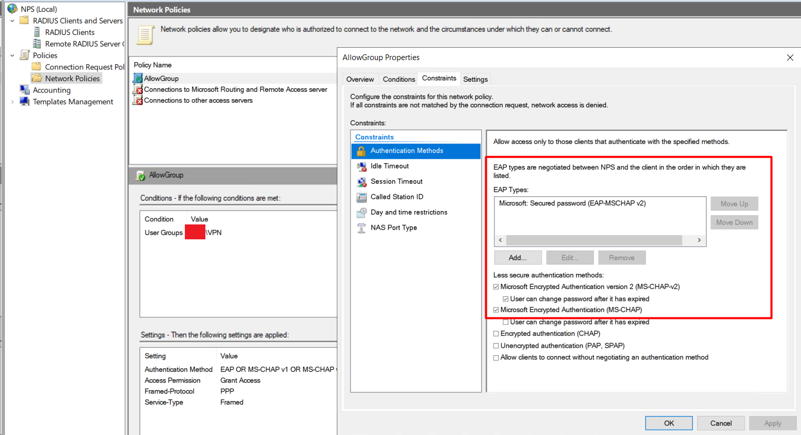 Azure VPN P2S not working with EAPMCHAPv2 - Microsoft Q&A