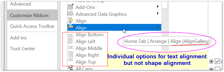 Visio Shape Alignment - loss of functionality - Microsoft Q&A