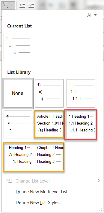 Multi-level numbering in headings not working. - Microsoft Q&A