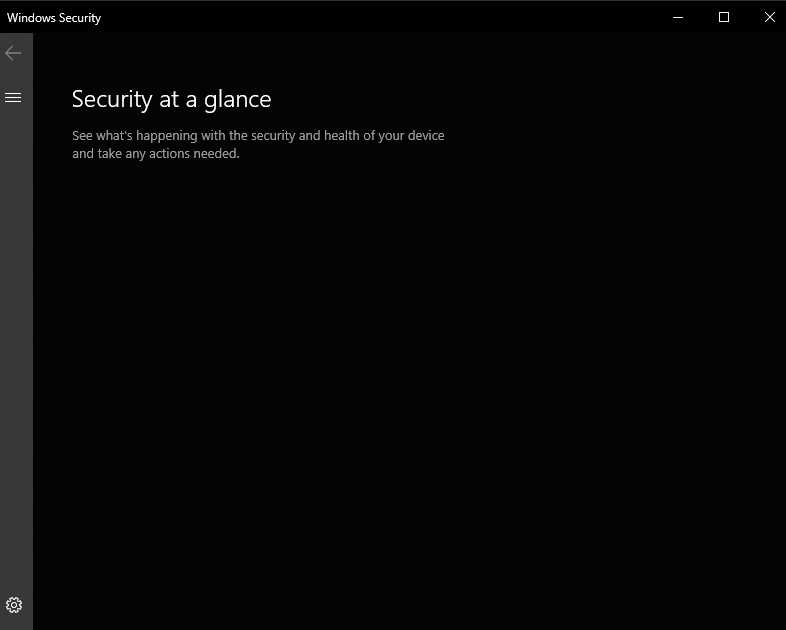 Blank Windows Security - Microsoft Q&A