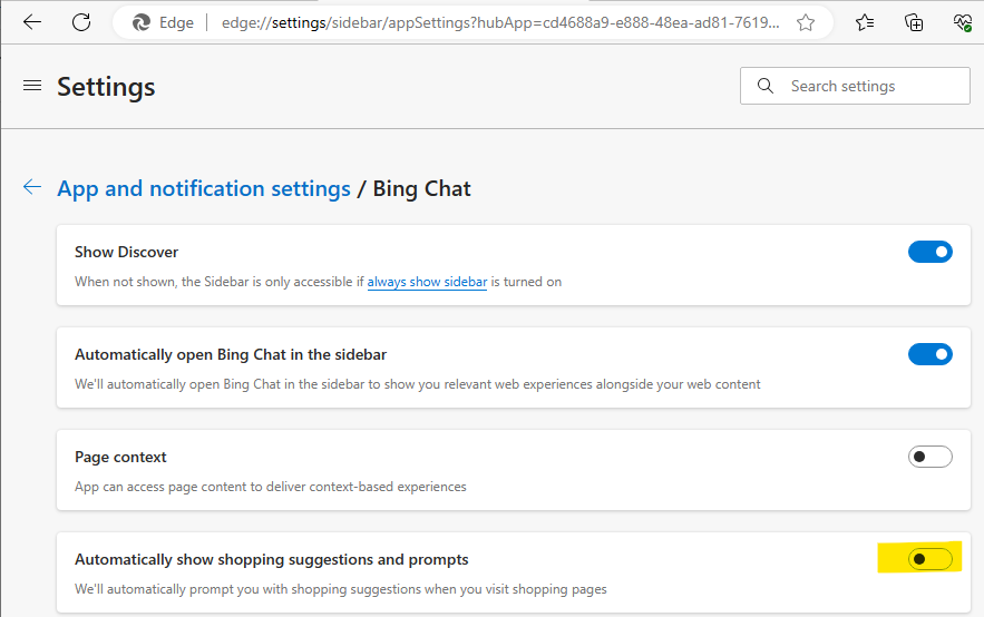 Are there any mechanisms as a web developer to disable Bing Sidebar's ...