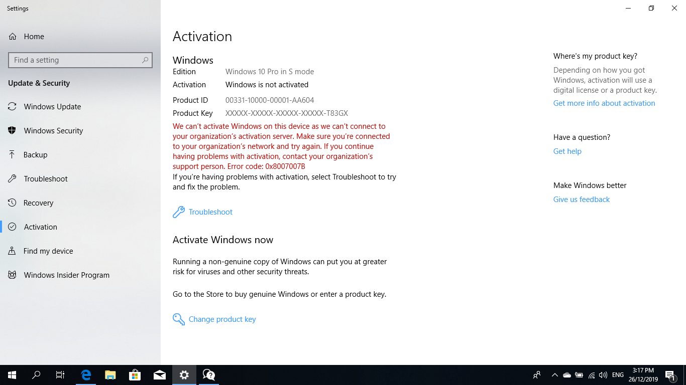 Activation issue - Microsoft Q&A