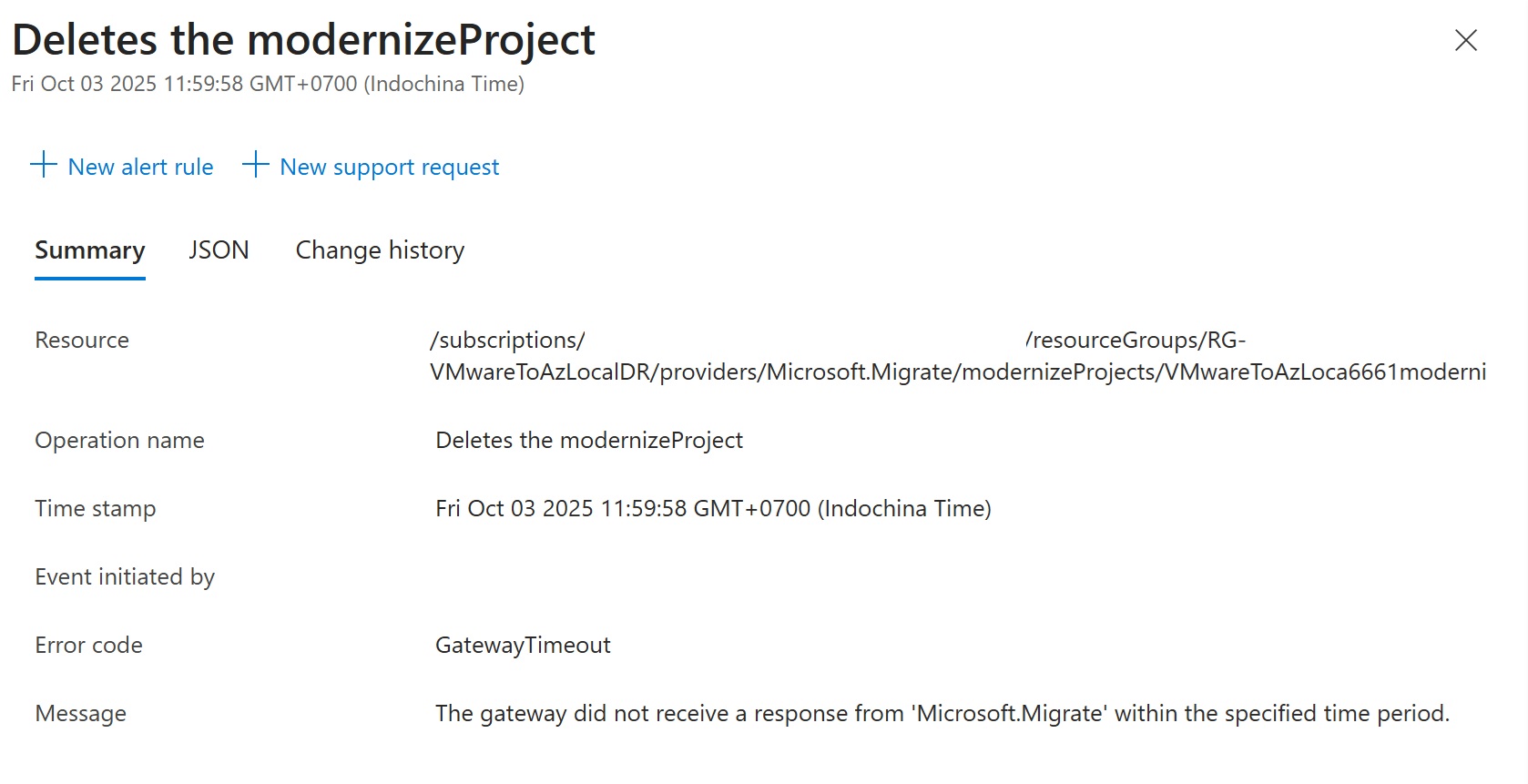 were not able delete azure migration project - Microsoft Q&A