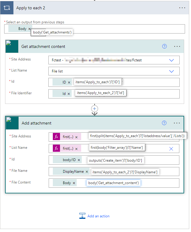 Copy files to SharePoint list in another SharePoint site based on a ...