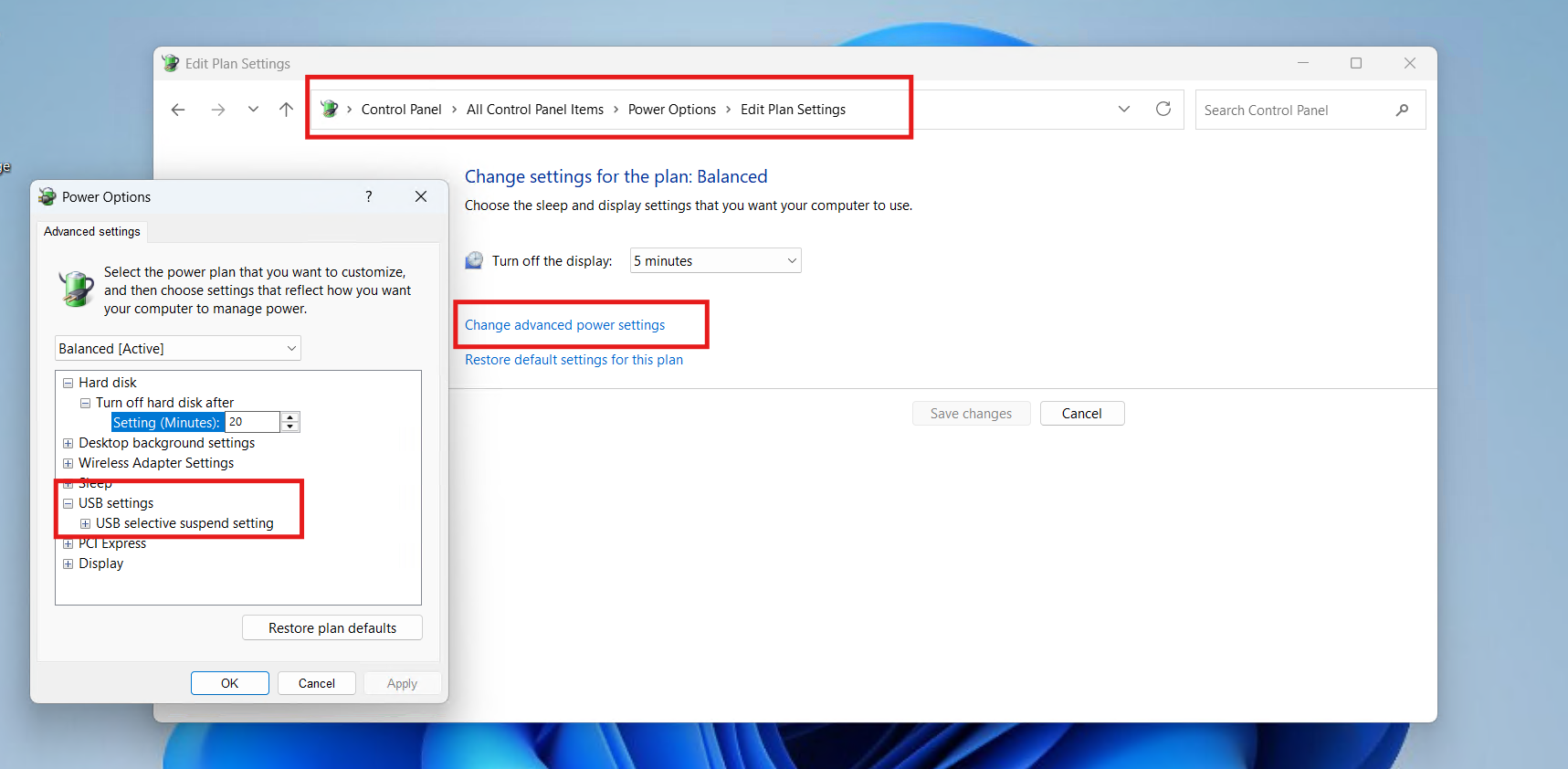 How do I turn off USB selective suspend on Windows 11 Laptop ...