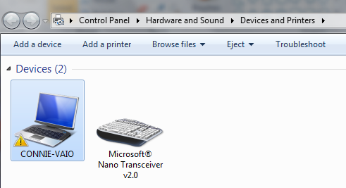 Control Panel Devices Warning sign. - Microsoft Q&A
