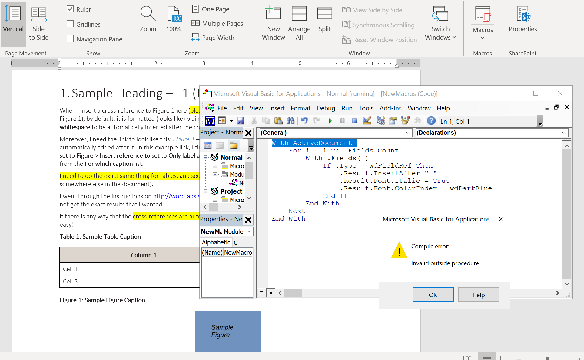 Formatting Cross References In Word Microsoft Q A
