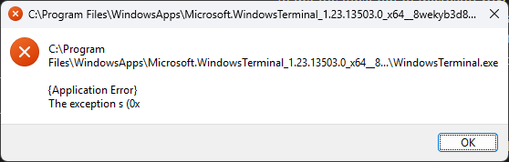 Windows Terminal 0x803F8001 Error - Microsoft Q&A