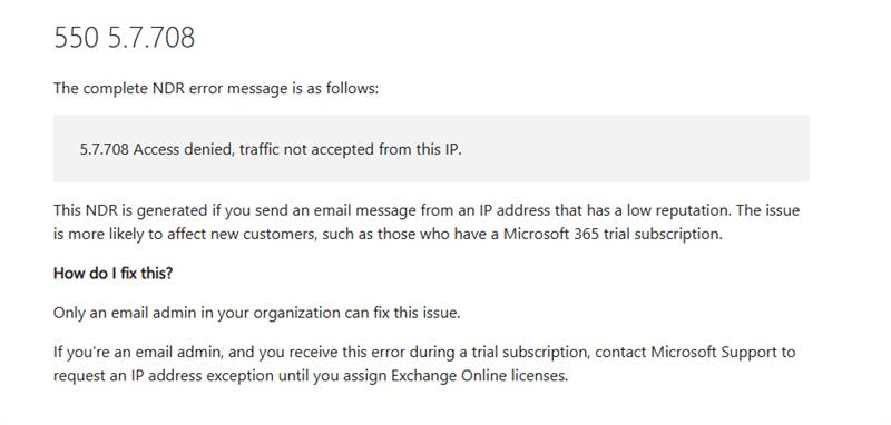 certain user can't email - Microsoft Q&A