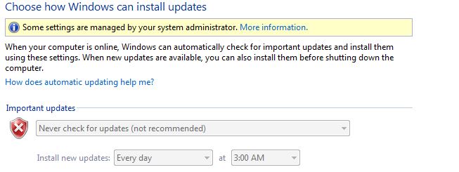SOLVED ---- Unable to Check for updates. .... "Window Update cannot ...