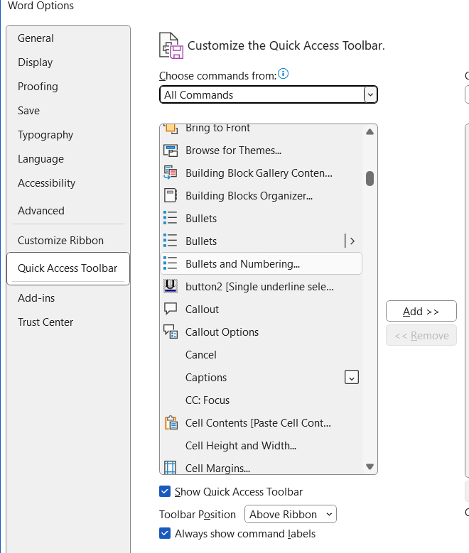 Calculate command missing from quick access - Microsoft Q&A