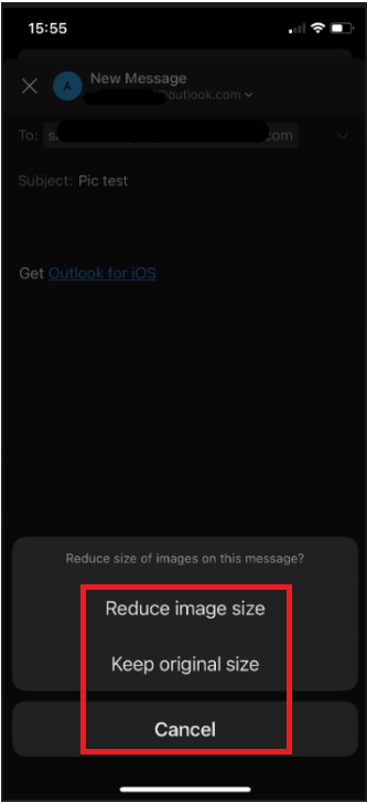 Reduce Image Size For Email in Outlook for iPhone - Microsoft Q&A