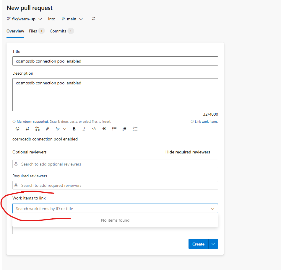 Azure DevOps, linking a PR with a work item which is in another ...