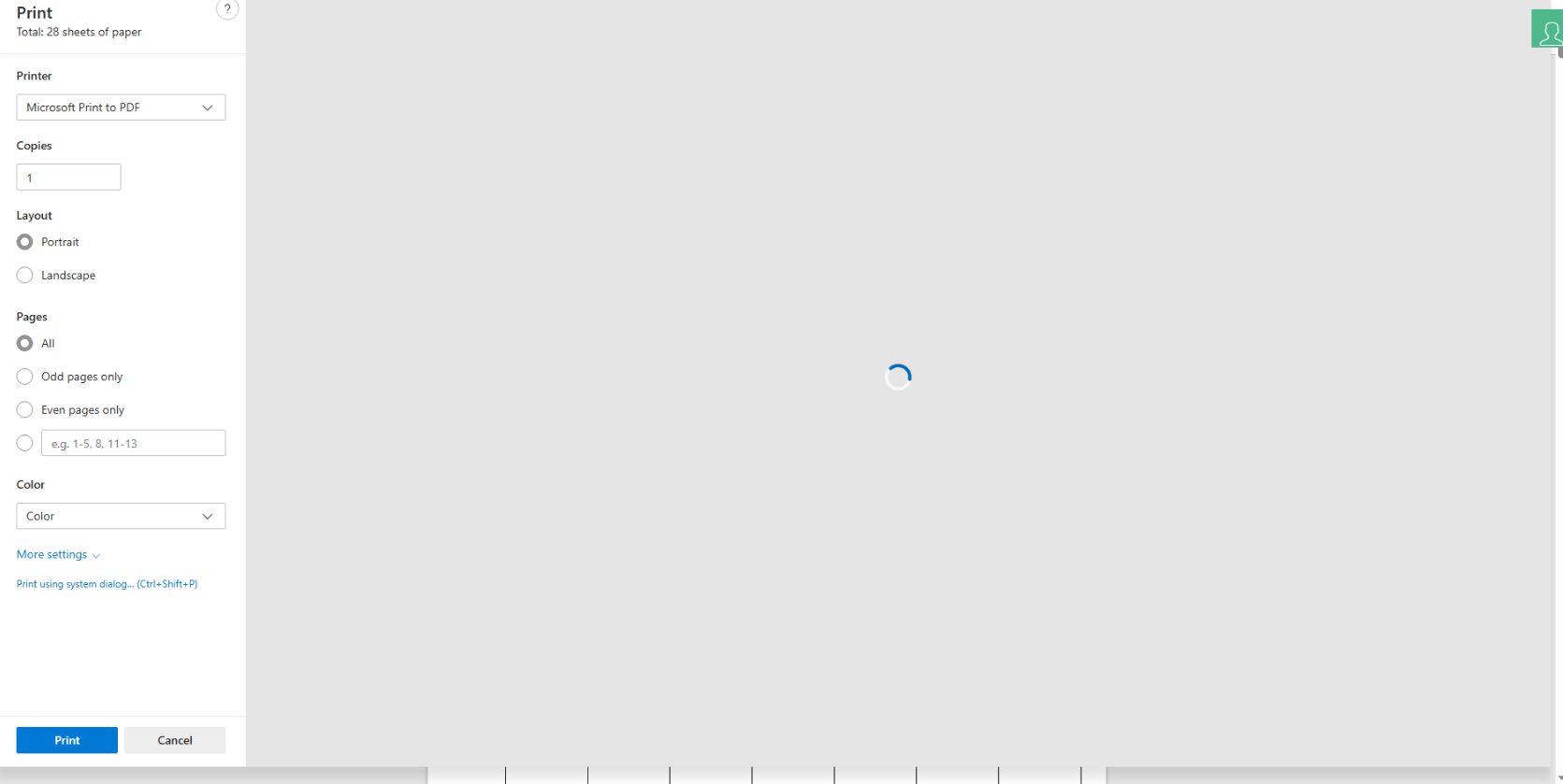 Version 149.0.4022.52 (Official build) (64-bit) -- Print preview is ...