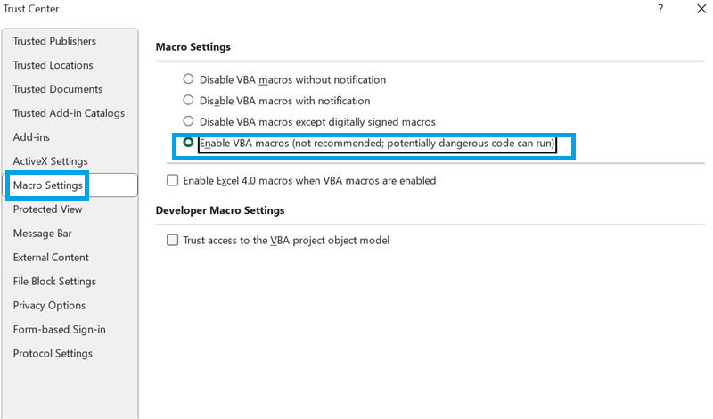 I need to unblock an excel file so I can use macros - Microsoft Q&A