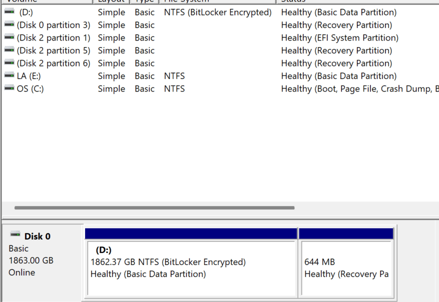 Please help deactivating BitLocker on Windows 11 Home 24H2 from my D ...