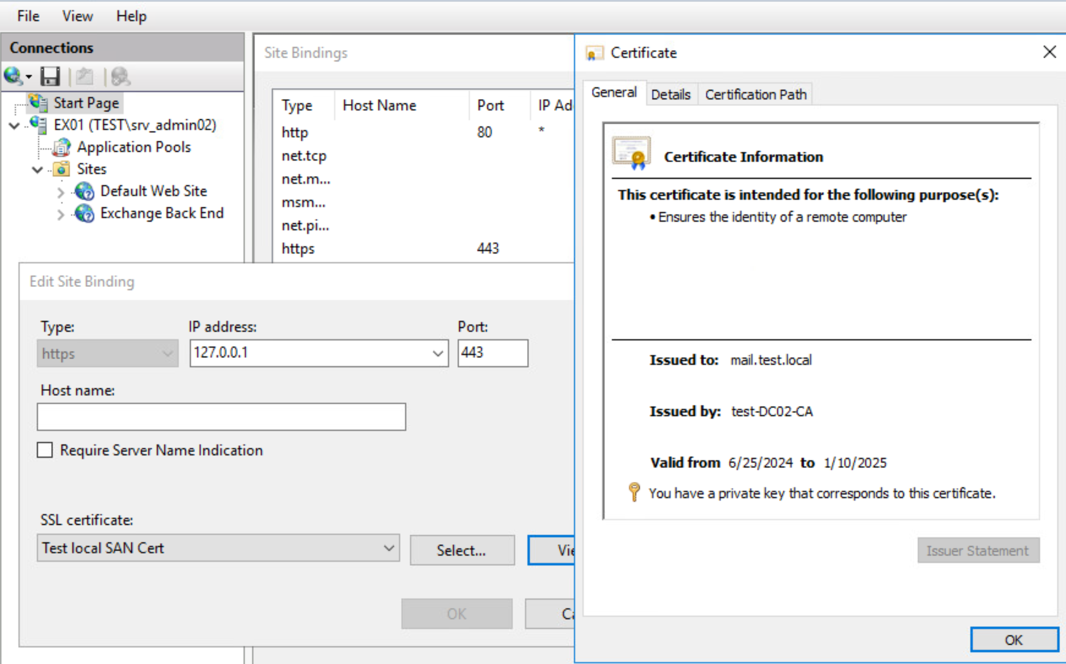 Certificate problem - Microsoft Q&A