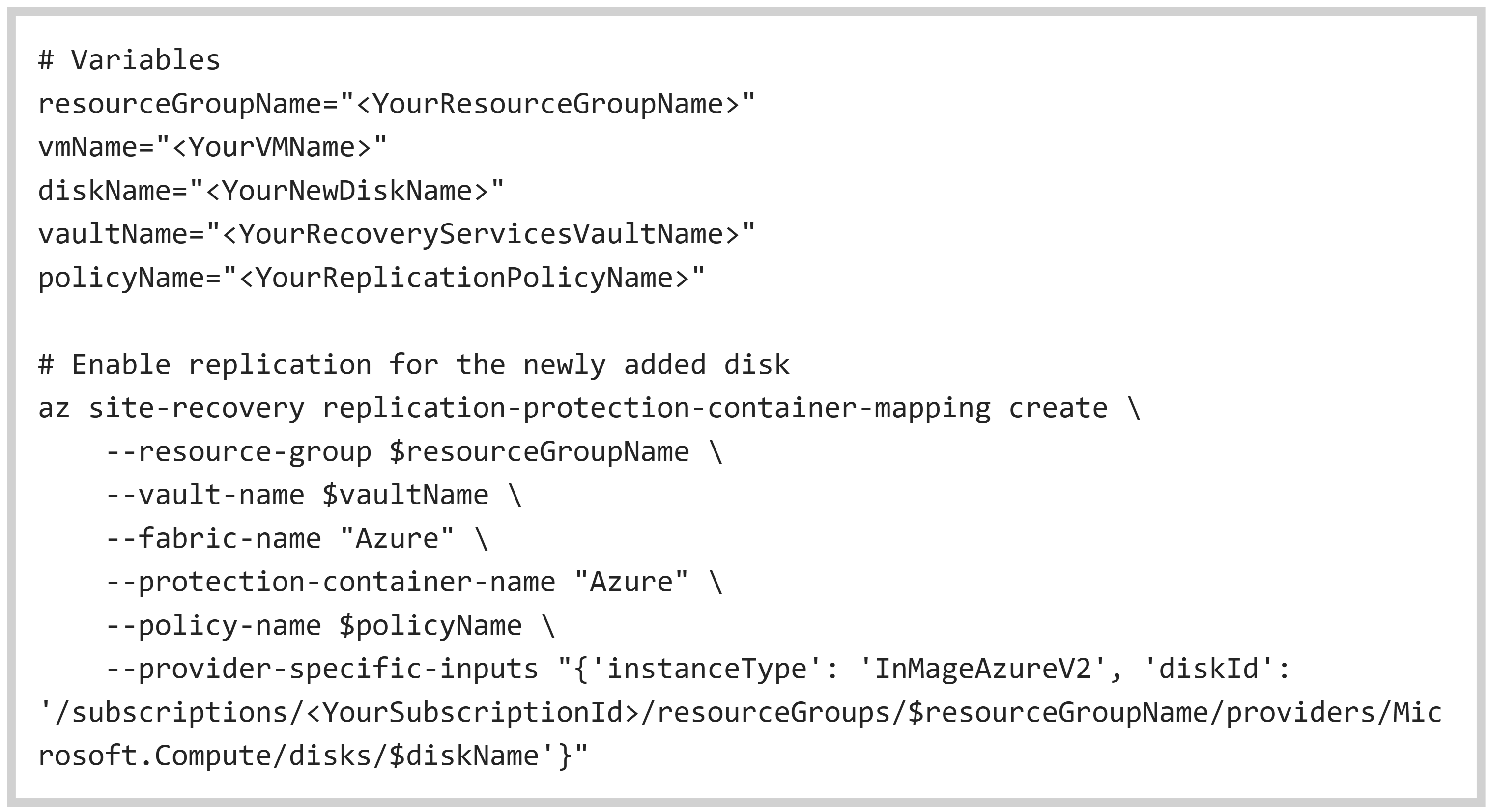 Azure Cli To Enable Replication For Newly Added Disk To Vm In Azure Site Recovery Microsoft Qanda 6073