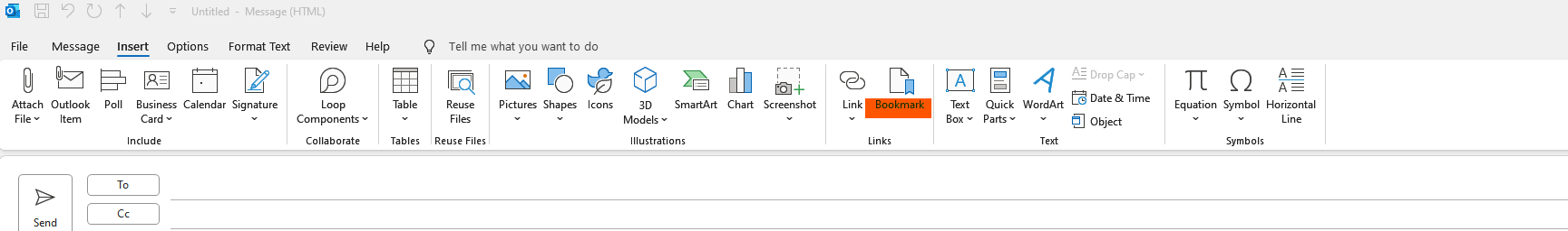 Add a bookmark in an Outlook message using new Outlook - Microsoft Q&A