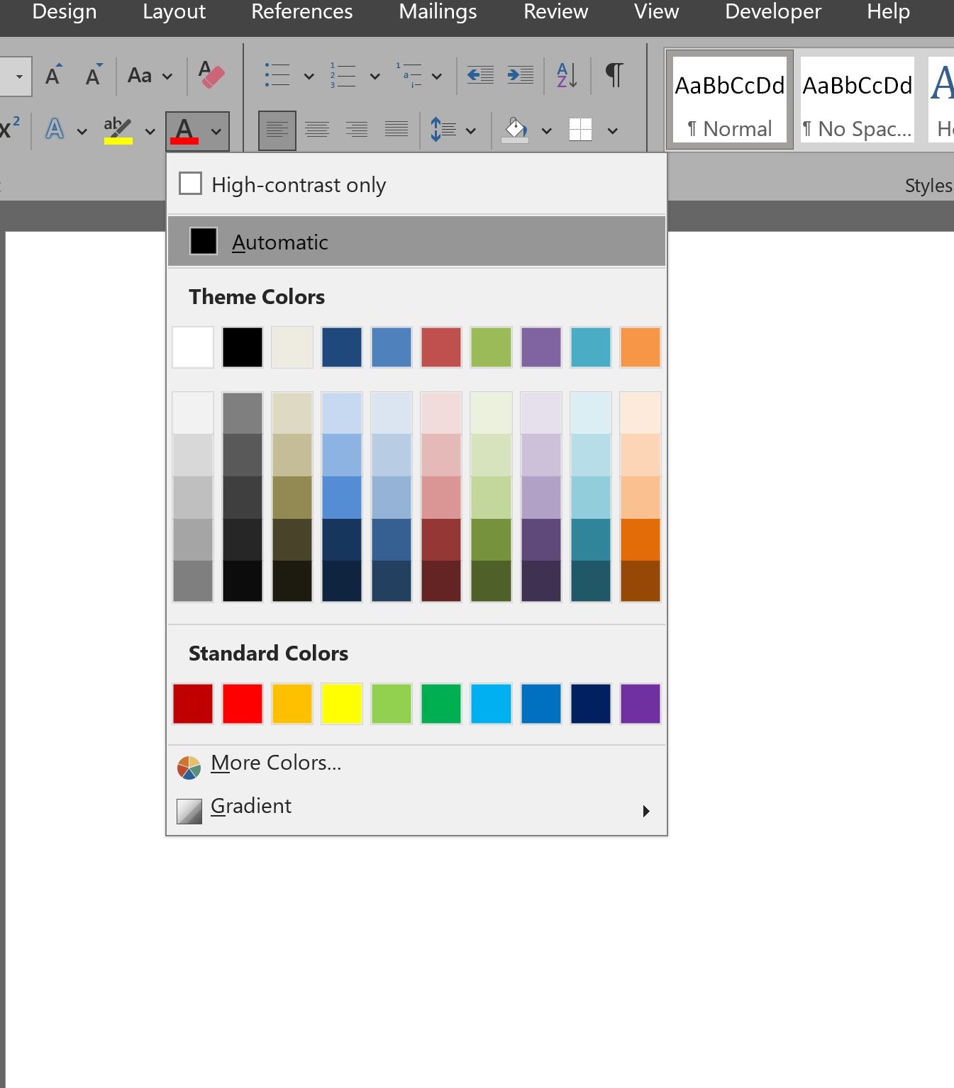 How to revert the size of the colour palette back to normal - Microsoft Q&A