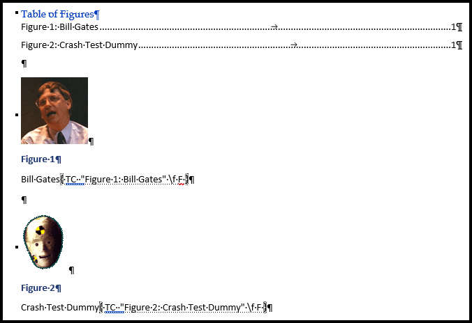 Word 365 - How to insert a list of figures which includes both figure ...