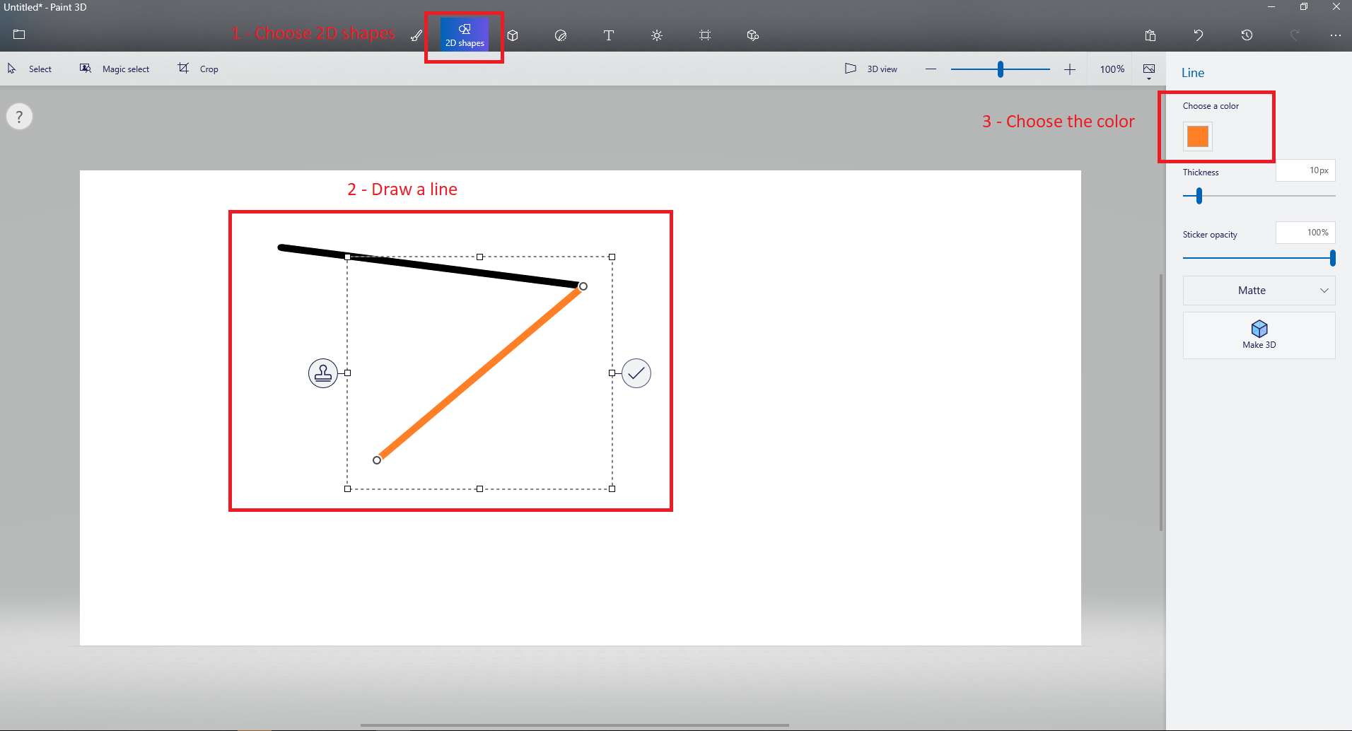 colored line in Paint 3D - Microsoft Q&A