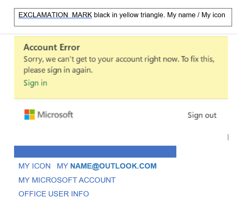 "Account Error - We can't get to your account right now" Windows 10 ...
