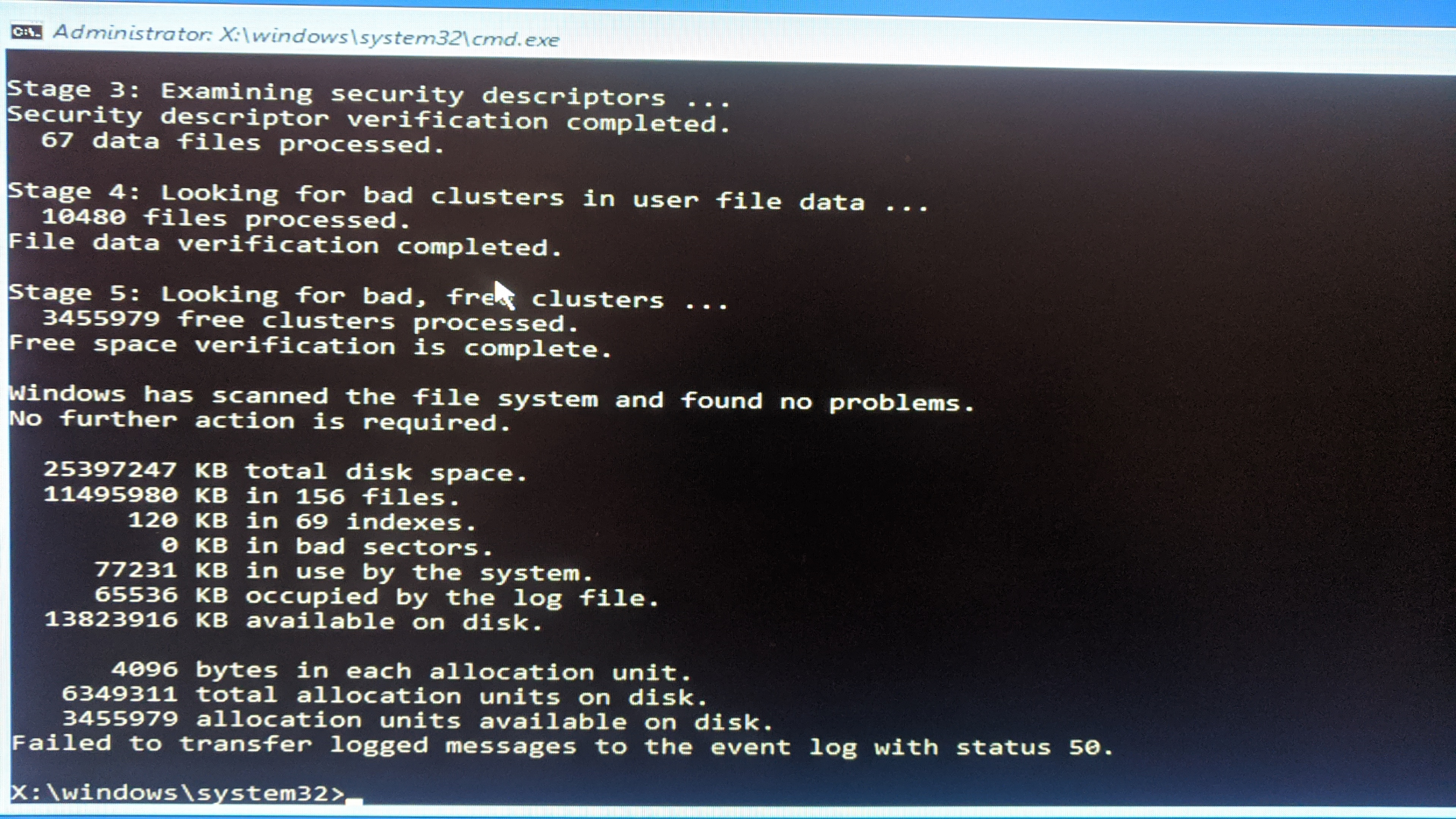 Windows 10 Failure to Repair Drive - Microsoft Q&A