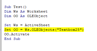 Move cursor into textbox 25 with VBA - Microsoft Q&A