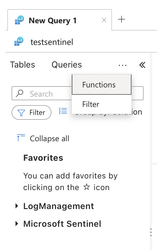 How to change filtering to see functions - Microsoft Q&A