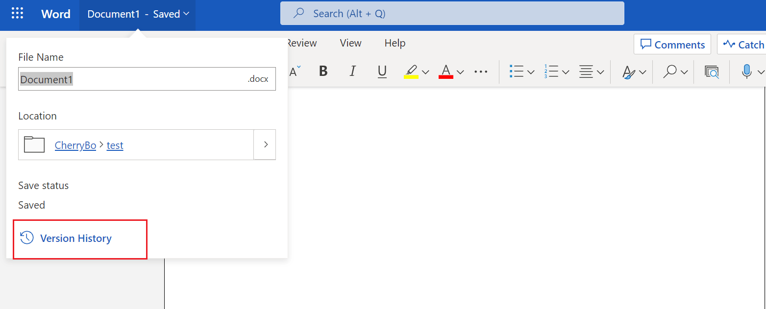 Can you see previously tracked changes in Office 365 Word Online - Microsoft Q&A