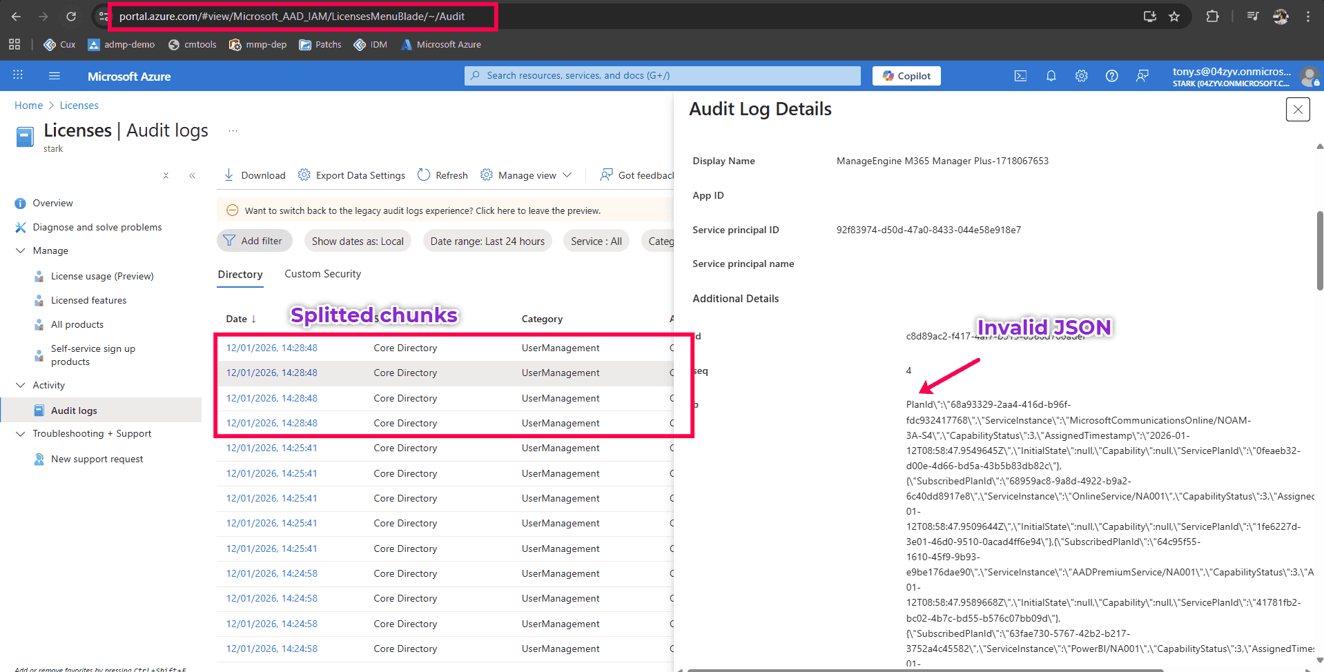 Microsoft Graph AuditLogs: Clarification on Split License Assignment Events for Large License ...