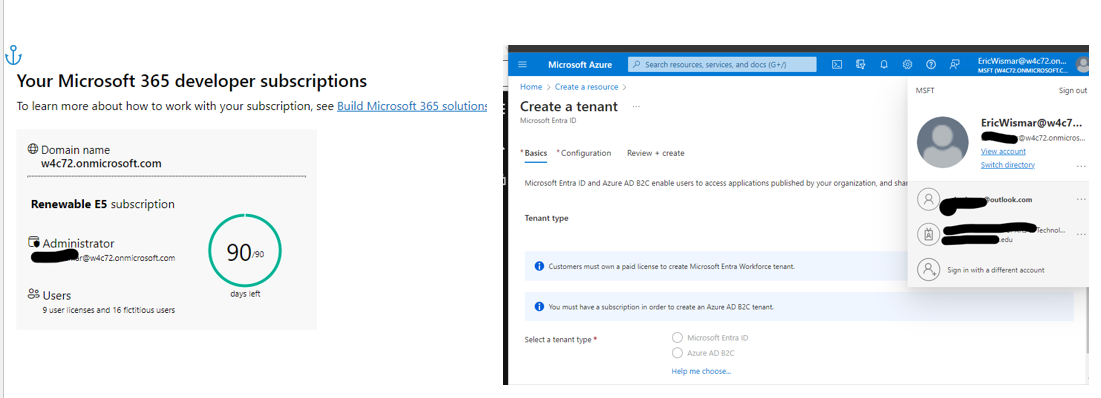 Unable To Create a Microsoft Entra ID Tenant - Microsoft Q&A Unable To Create a Microsoft Entra ID Tenant - Microsoft Q&A