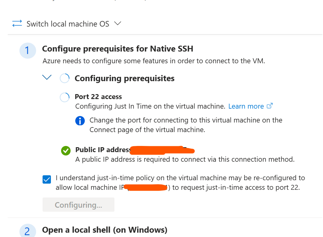 Access VM's SSH goes in a loop - Microsoft Q&A