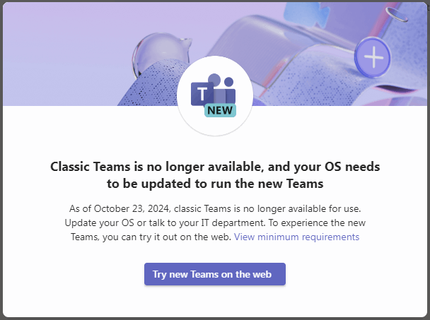 Teams classic client - extend availability - Microsoft Q&A