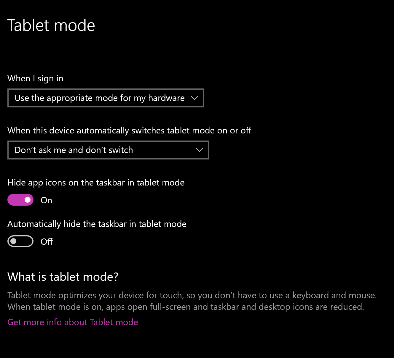 Switch to tablet mode notification - Microsoft Q&A