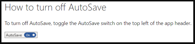 Autosave keeps turning itself on. Why? - Microsoft Q&A